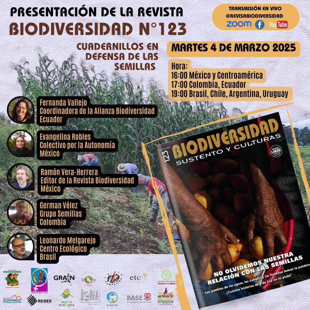 Presentación de la revista Biodiversidad, sustento y culturas #123 ...