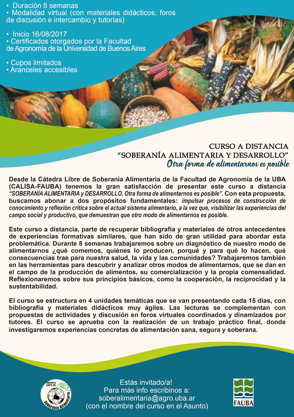 Argentina: Curso a distancia "Soberanía Alimentaria y Desarrollo ...
